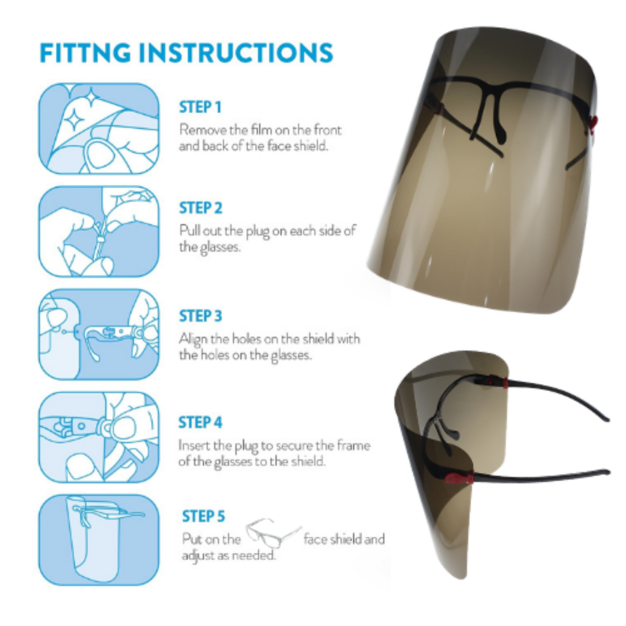Tinted Multi-Use Face Shield (Reusable and Durable). on Storenvy