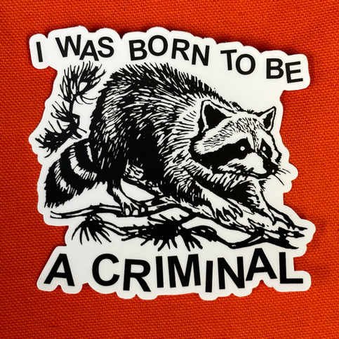 CRIMINAL vinyl sticker 4” on Storenvy