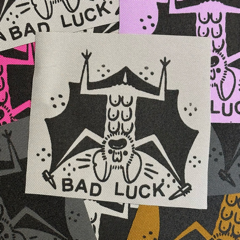 BAD LUCK BAT canvas patch on Storenvy