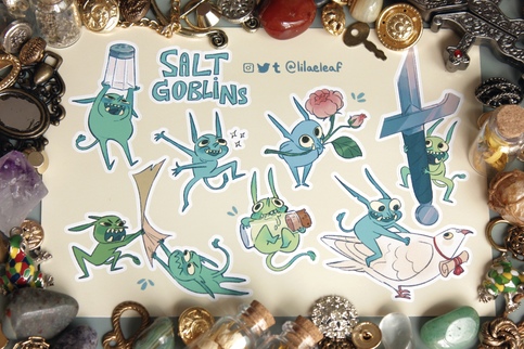 Salt Goblin Sticker Sheet · lilaeleaf · Online Store Powered by Storenvy