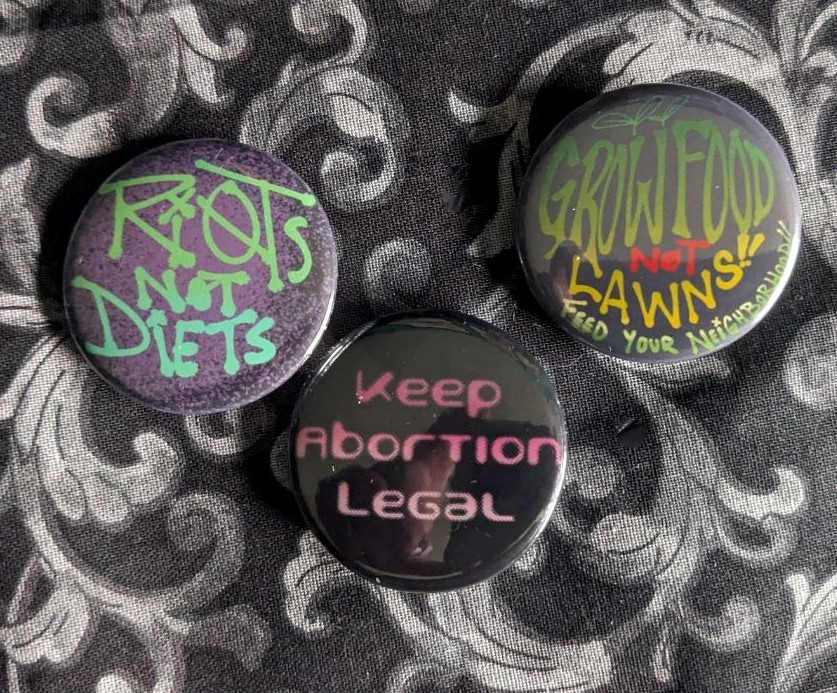 Protest Buttons on Storenvy