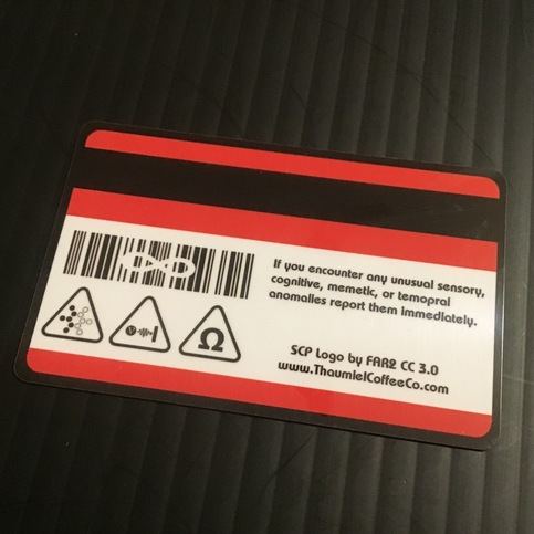 SCP Foundation Clearance Cards on Storenvy