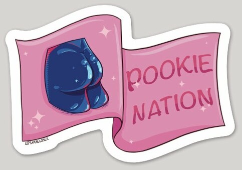 Pookie Nation Flag Sticker on Storenvy