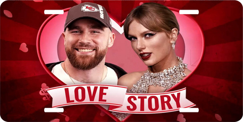 Taylor Swift & Travis Kelce: Love Story Vanity License Plate on Storenvy
