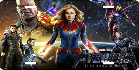 Avengers Captain Marvel Thanos Iron Man Thor Vanity License Plate on ...
