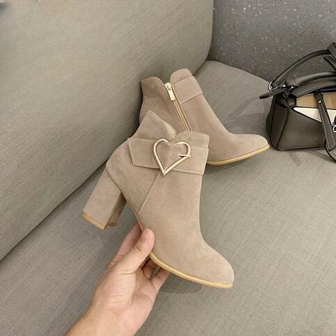 New cute love heart high heels and short boots · Harajuku fashion ...