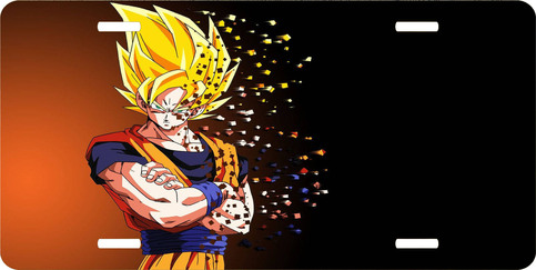 Dragonball Z Goku Disintigration Vanity License PLate on Storenvy