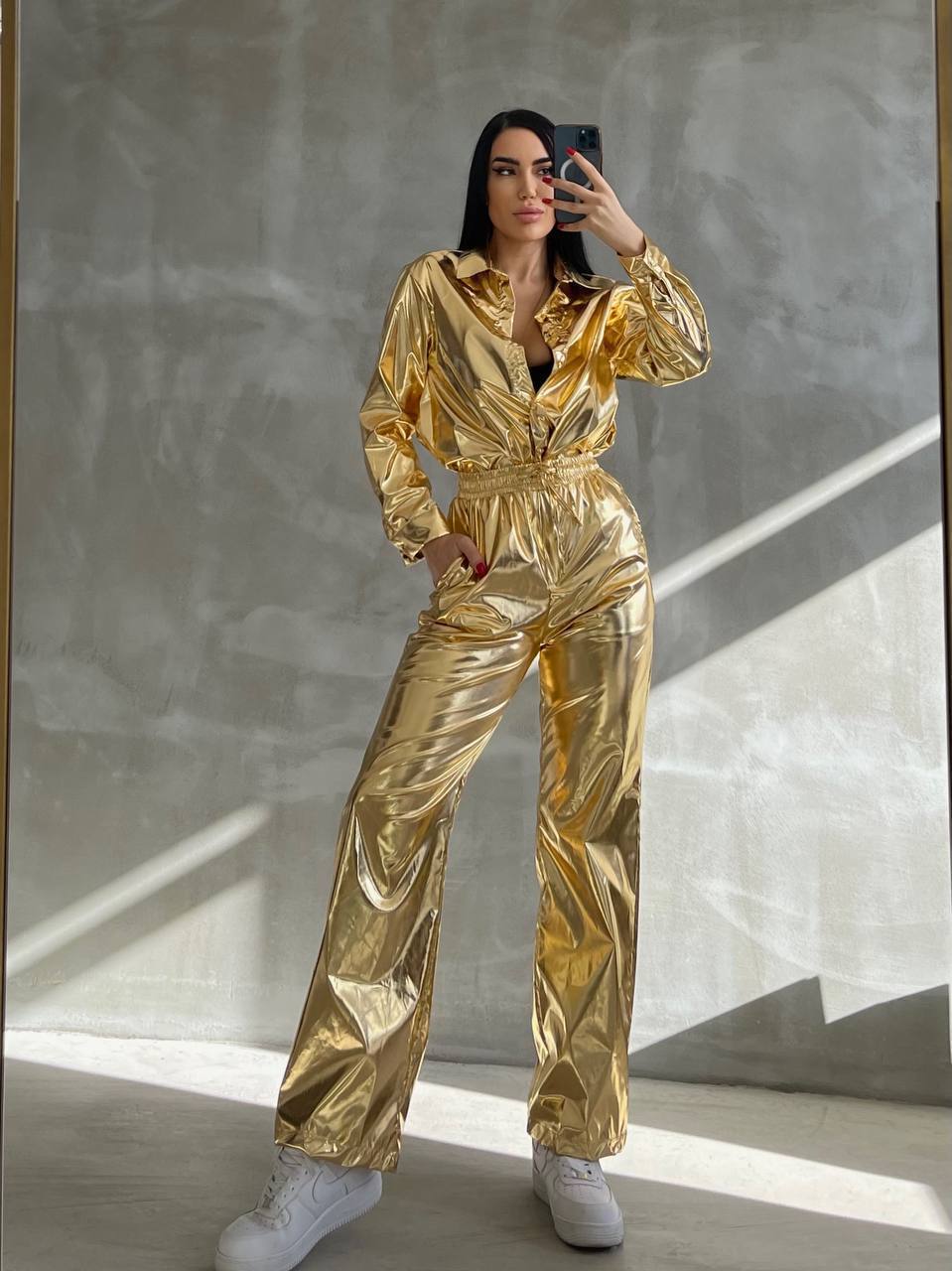 Women's Shiny Lacquered Fabric Suit on Storenvy