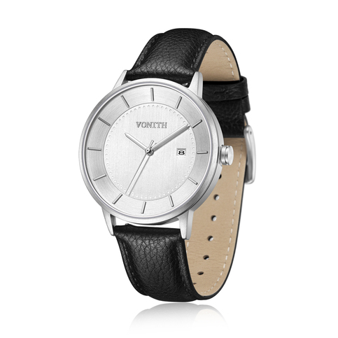 Double Sides Leather All Stainless Steel Quartz Watch for Men with Clip ...