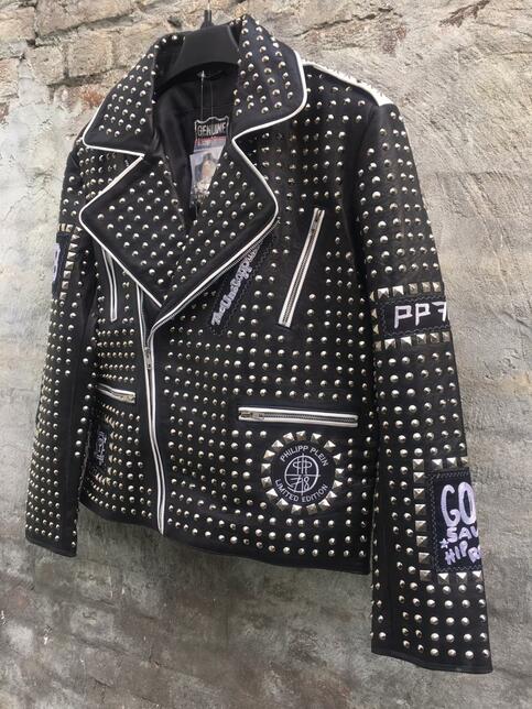 Men's Philipp Plein Punk Rock Studded Adorable Fashionable Leather ...