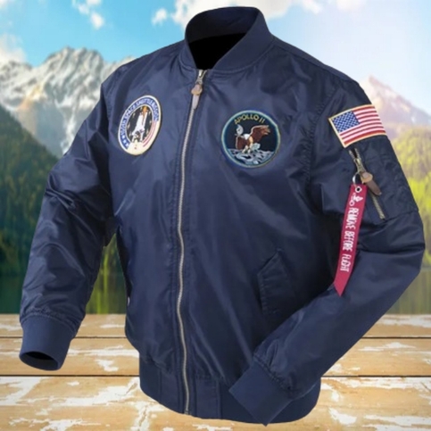 SPACE SHUTTLE MISSION Bomber US Air Force Pilot Jacket on Storenvy