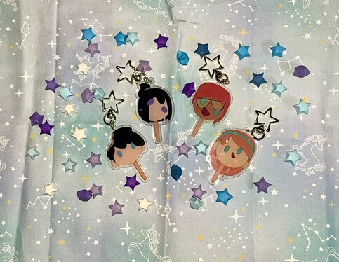 Danny Phantom Characters Acrylic Melted Popsicle Keychain on Storenvy