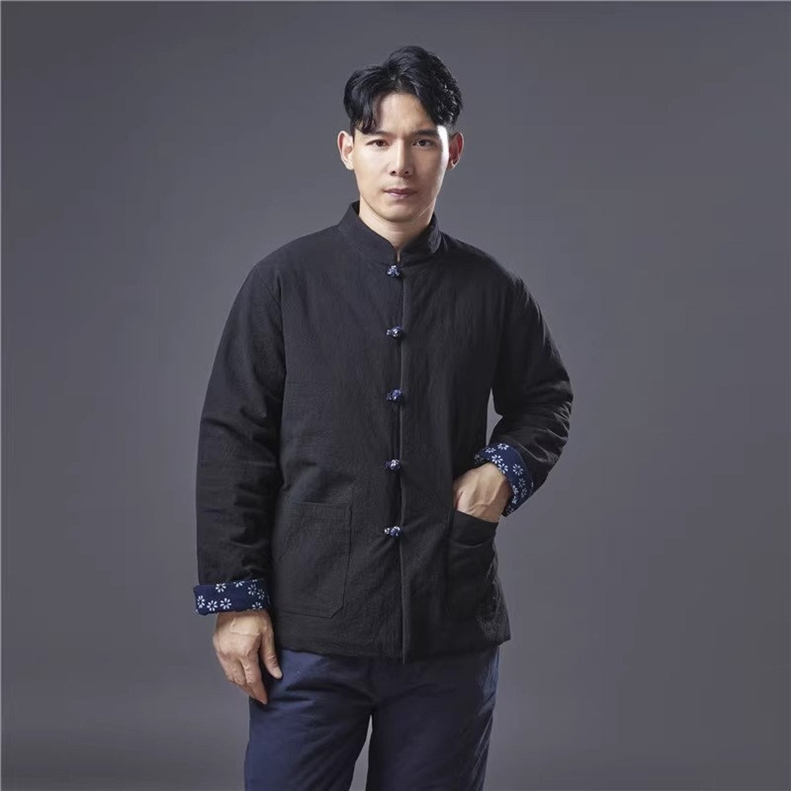 Men Jacket | Minimalist Jacket |Cotton and Linen Tai Chi Uniform |Kung ...