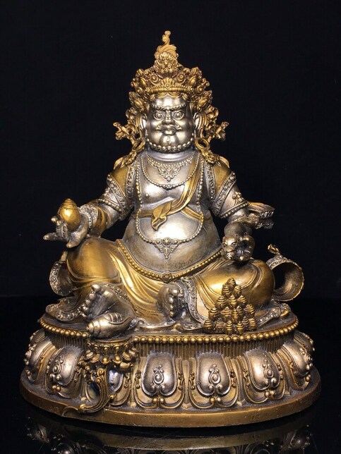 Chinese antique handmade exquisite and rare pure copper painted yellow ...
