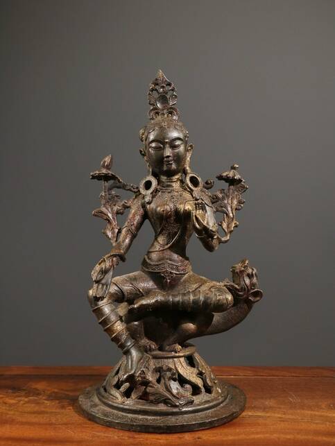 Chinese Antique Collection Exquisite Rare Copper Clay Gold Cinnabar ...