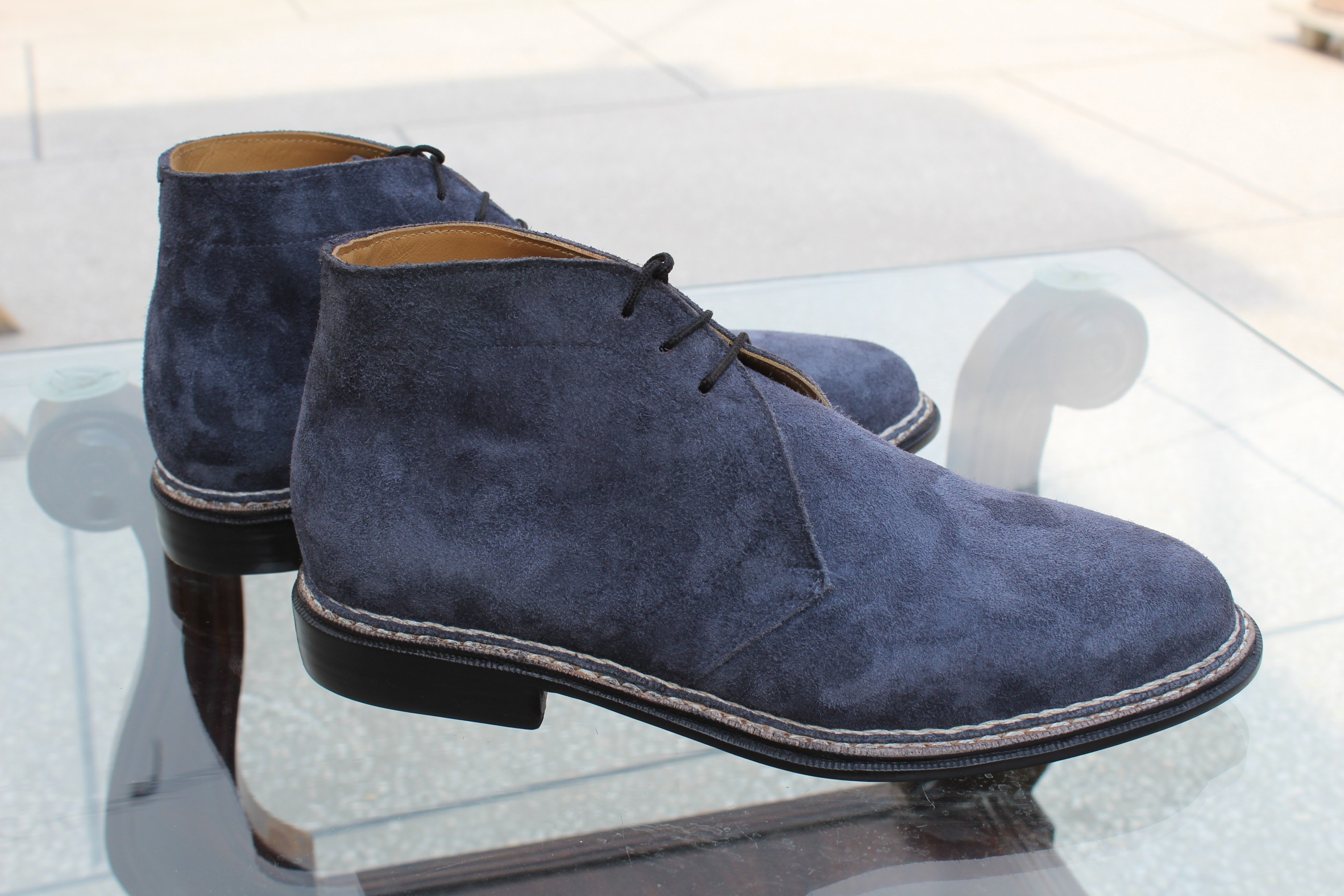 LeatherLooms Gray Suede Leather Norwegian Welted Chukka Boot on Storenvy