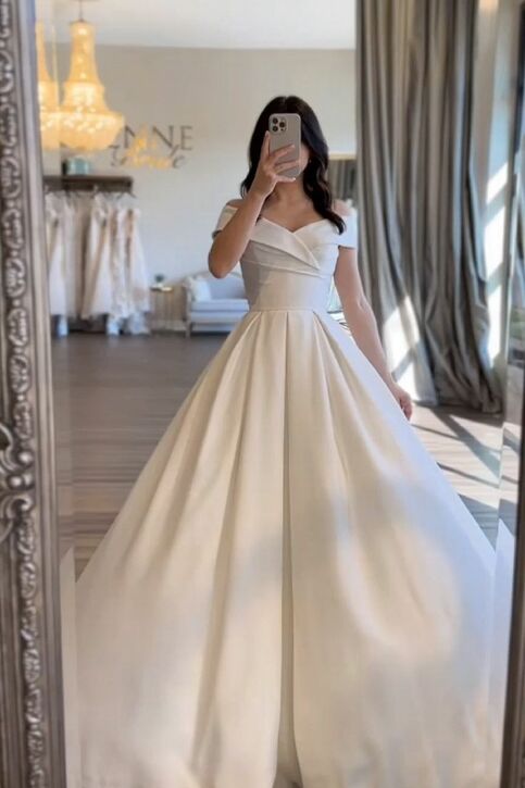 Simple Ball Gown Puffy Wedding Dress Bridal Gown on Storenvy