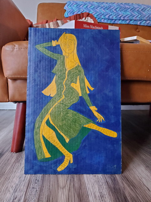 cardboard lady original on Storenvy
