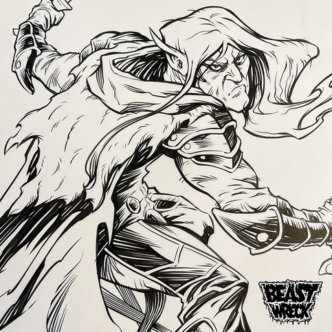 DRIZZT DO'URDEN ink artwork #2 · BeastWreck Stuff · Online Store ...