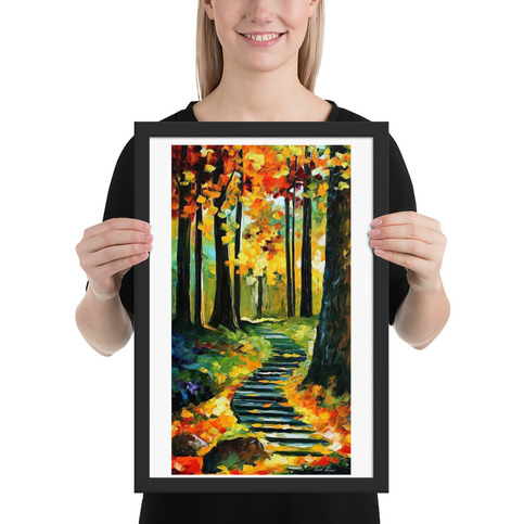 Red Chinar Trees Canvas: Breathtaking Autumn Scenery for Your Wall on ...