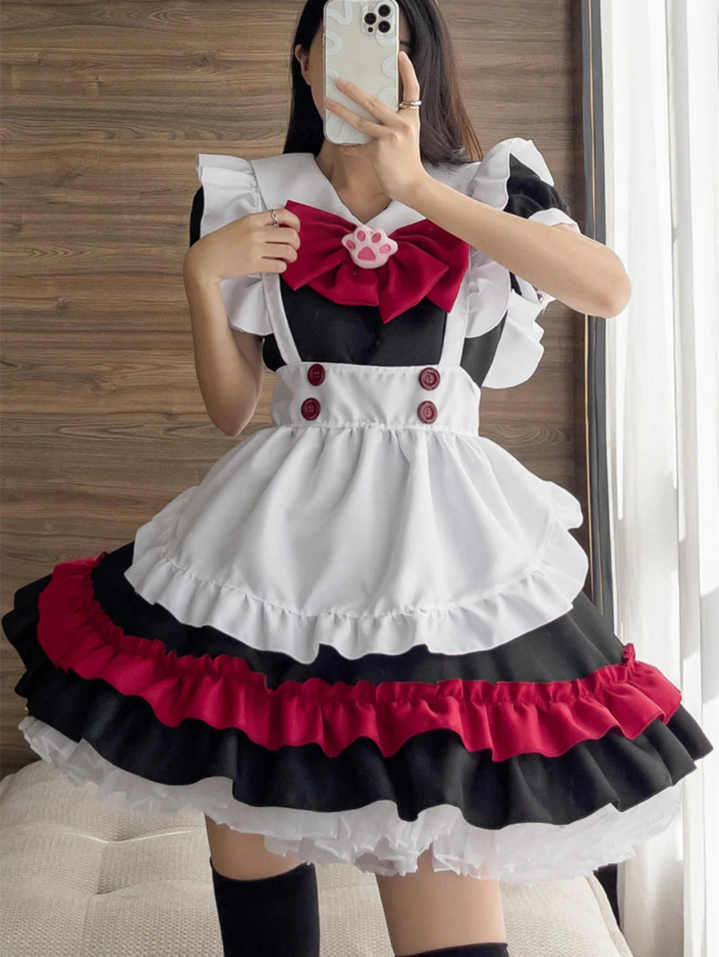 Halloween Maid Cosplay Costume Dresses for School Girls Cute French ...