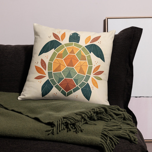Autumn Turtle Shell Patterns: Polygonal Designs in Burnt Orange and ...