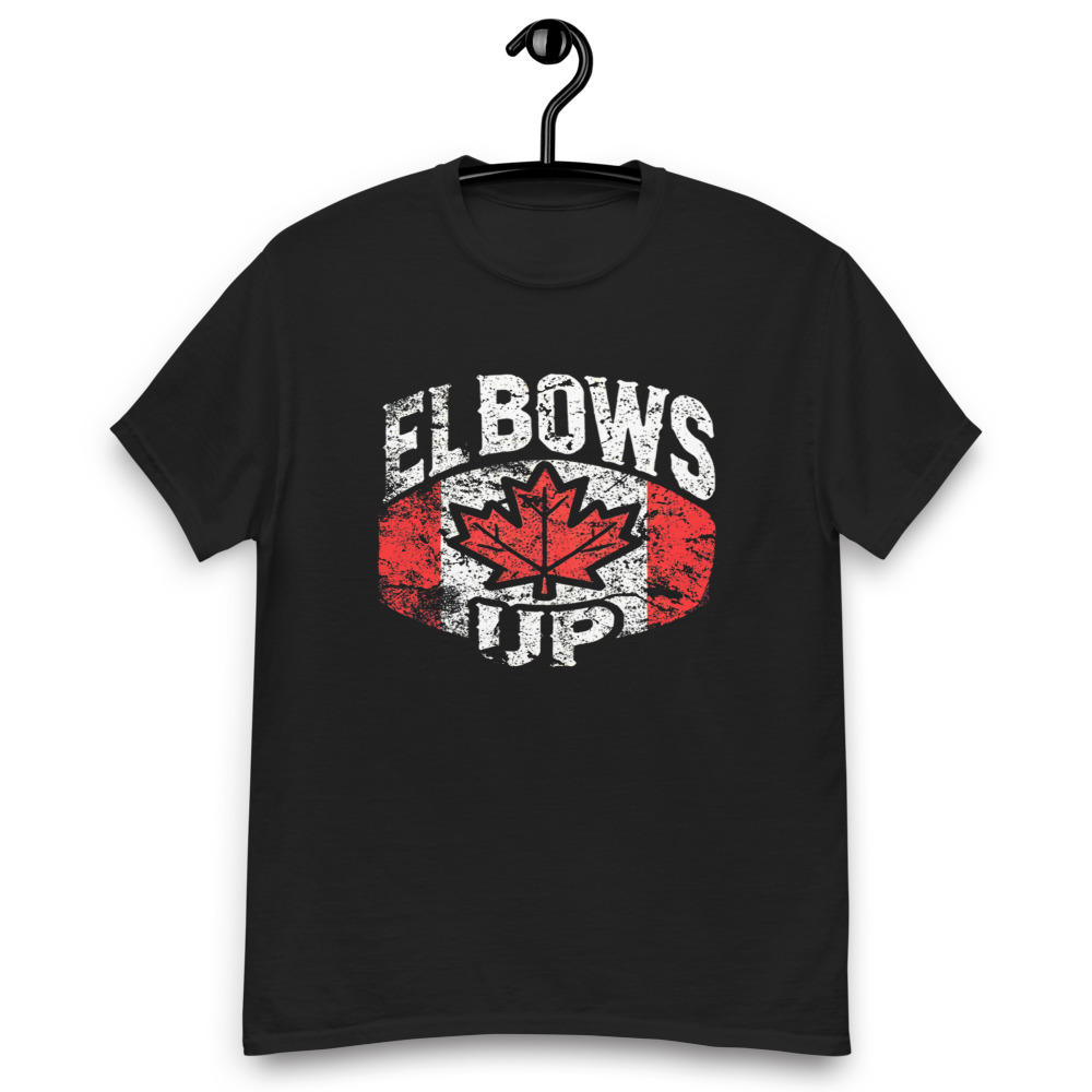 Elbows Up T-Shirt – Vintage Distressed Canadian Maple Leaf Tee on Storenvy