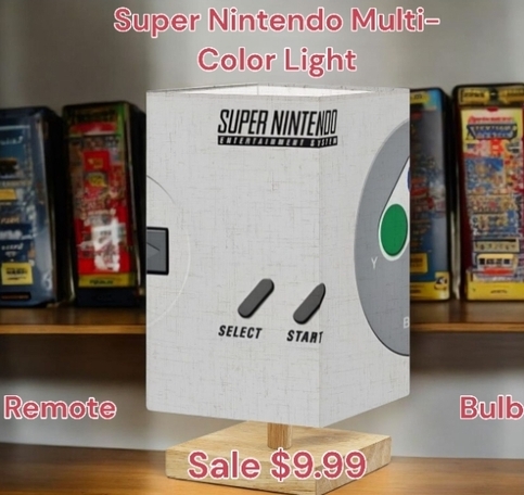 Super Nintendo Console Multi-Color Light - SNES Retro Gaming Accent ...