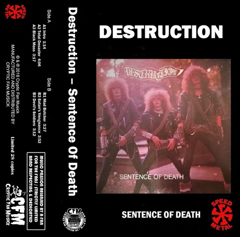 Destruction "Sentence of Death" Tape on Storenvy