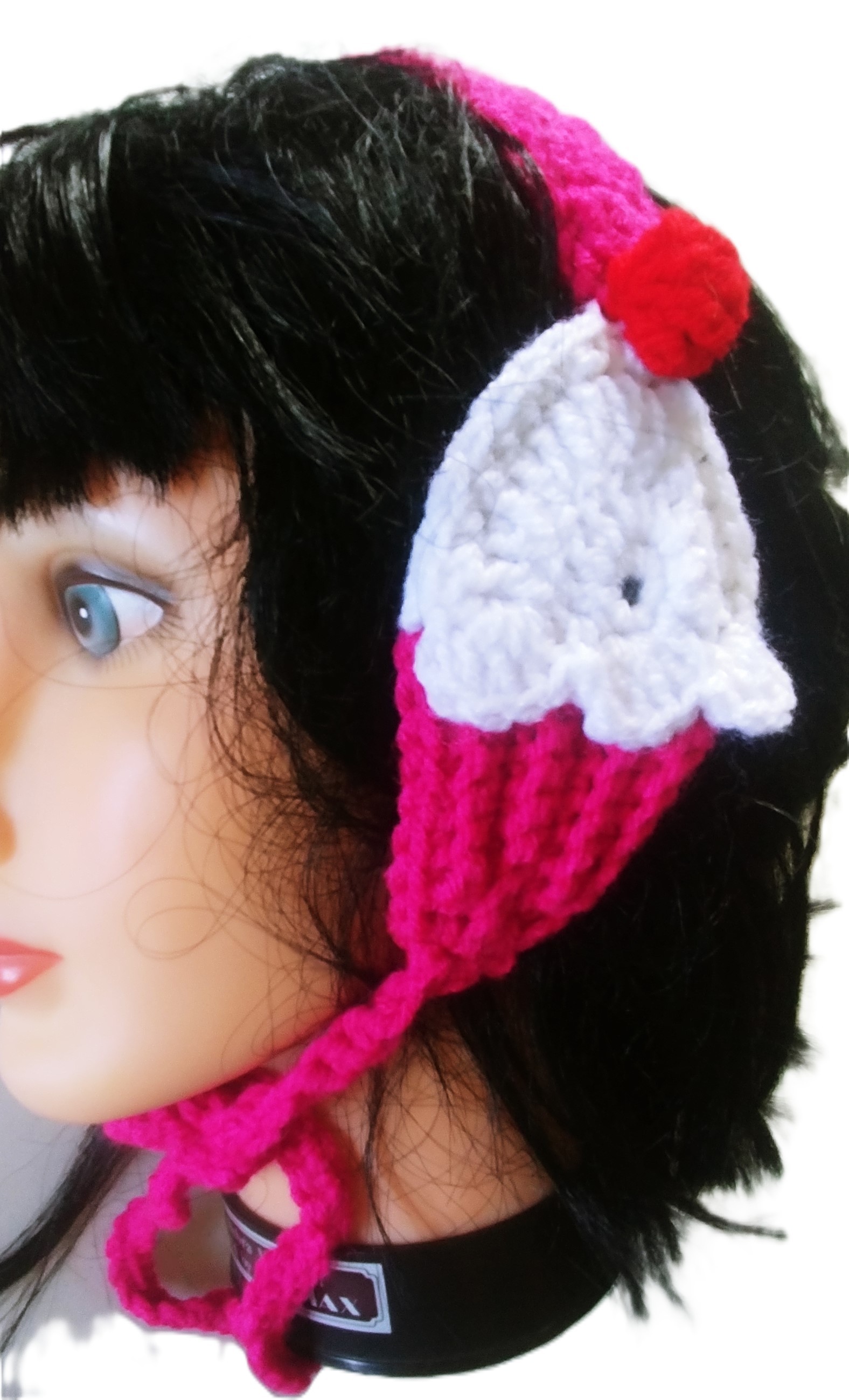 Cupcake ear covers – Handmade Crochet Winter Headband · Crocheted ...