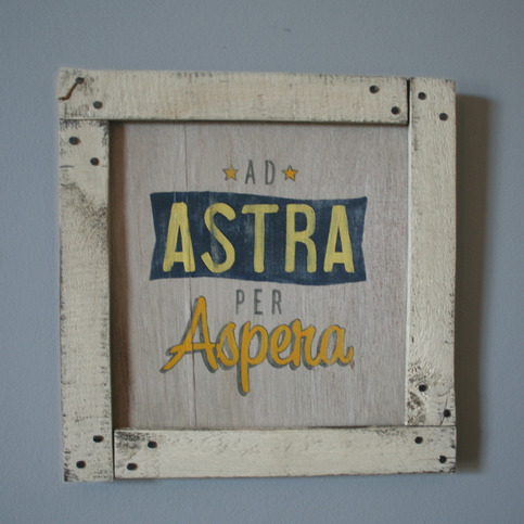 Ad Astra Per Aspera Hand-Painted Sign · Shanty Town Home Decor · Online ...