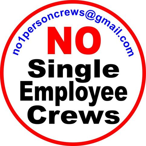 Sticker (12 stickers): "No Single Employee Crews" · Railroad Workers ...