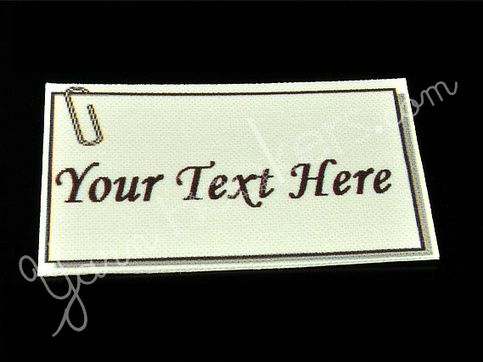 Paperclip Note - “Iron On” or ” Sew In” - Cotton Fabric Tag Labels ...