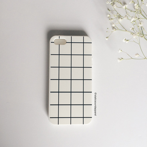 White Grid Phone Case on Storenvy