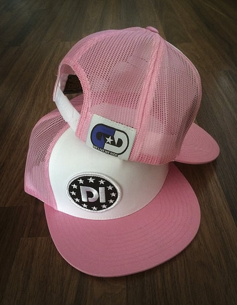 Diminish D.i pink Mesh/ white Trucker Snapback Cap on Storenvy