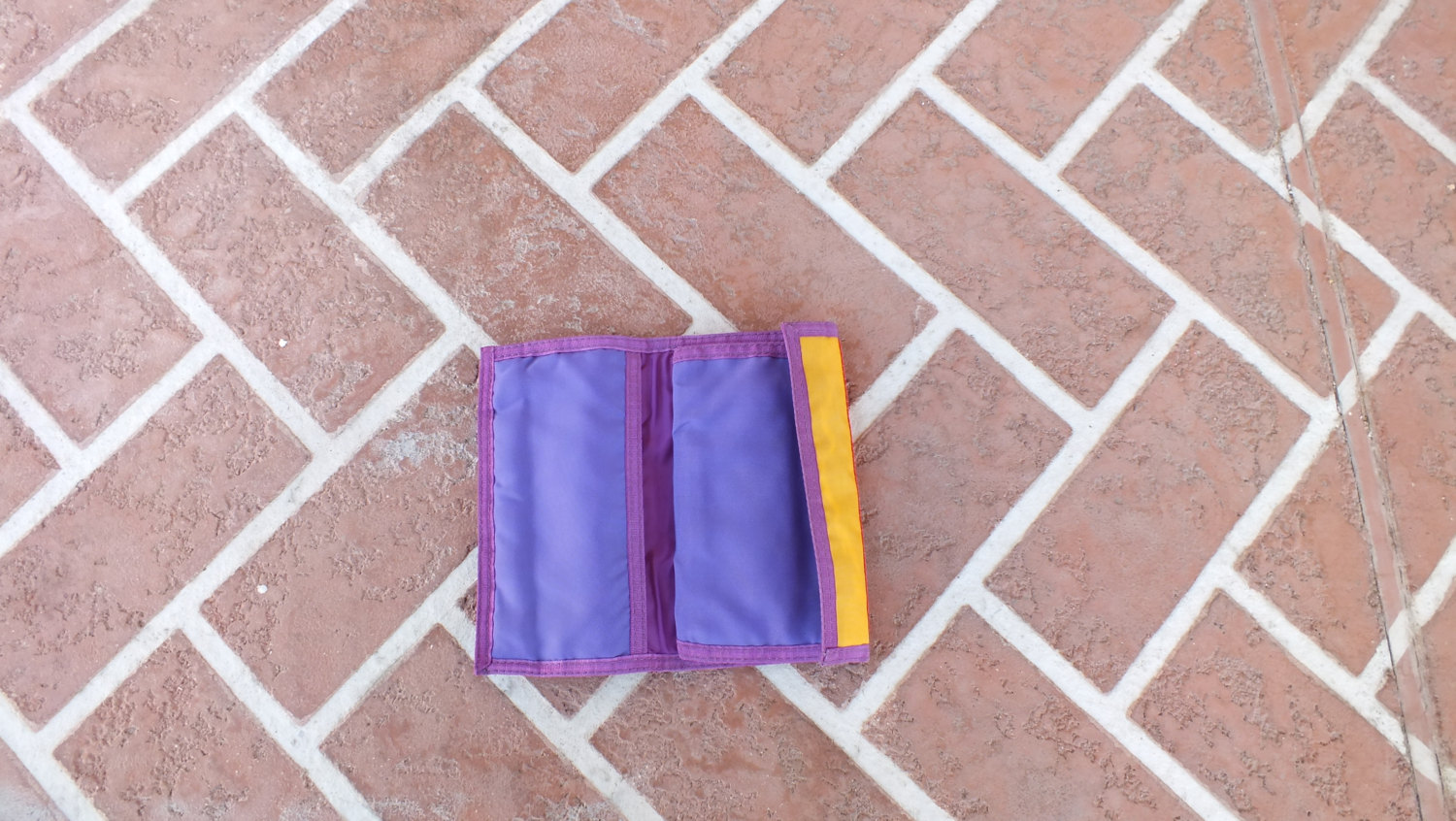 vintage wallet rainbow colors velcro money holder on Storenvy