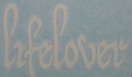 Lifelover White Vinyl Die Cut Decal on Storenvy