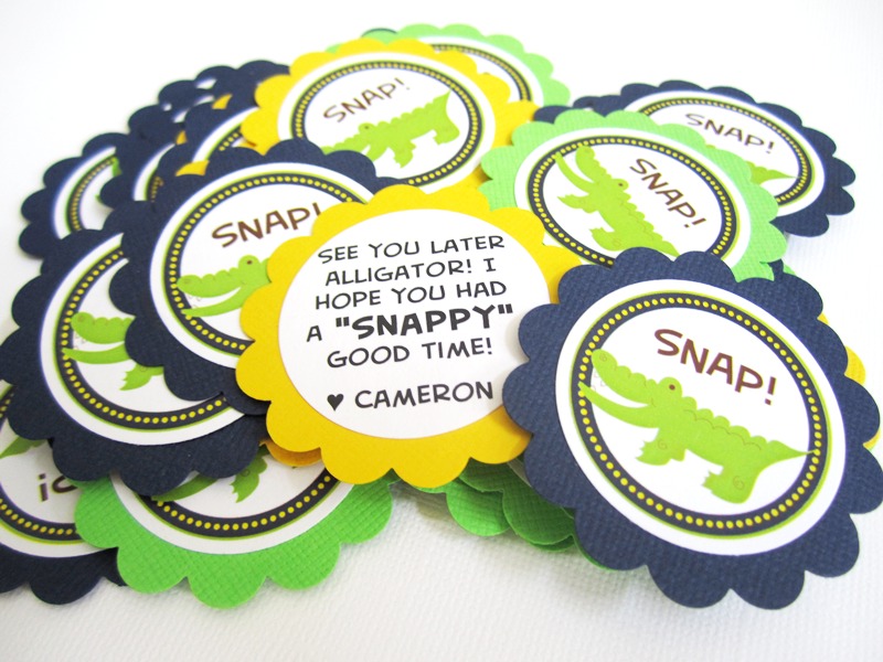 Alligator Favor Gift Tags for Birthday, Baby Shower Party on Storenvy