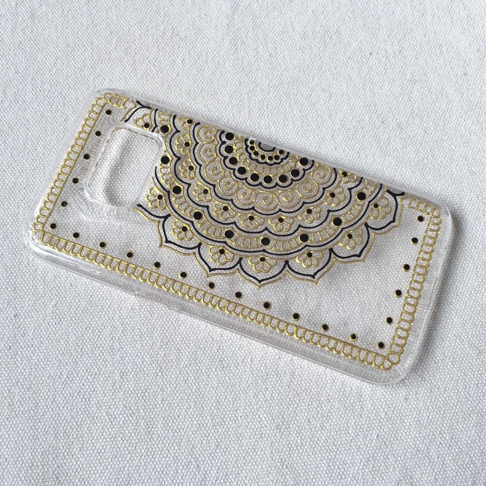 Hand Painted Henna Phone Case iPhone 7 Mandala Clear Case Samsung ...