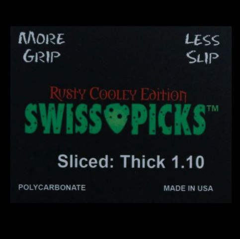 GREEN ROUND TIP 12 PICKS RUSTY COOLEY EDITION SLICED THICK 1.10 · Swiss ...