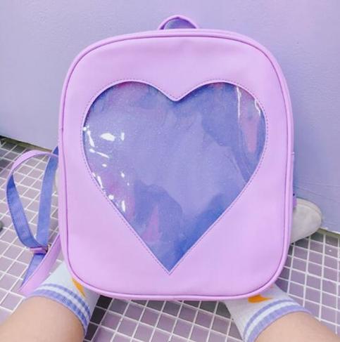 Harajuku Transparent Heart Backpack on Storenvy