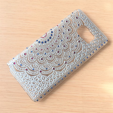 3D Hand Painted Phone Case iPhone Henna Clear Case Mandala Samsung ...