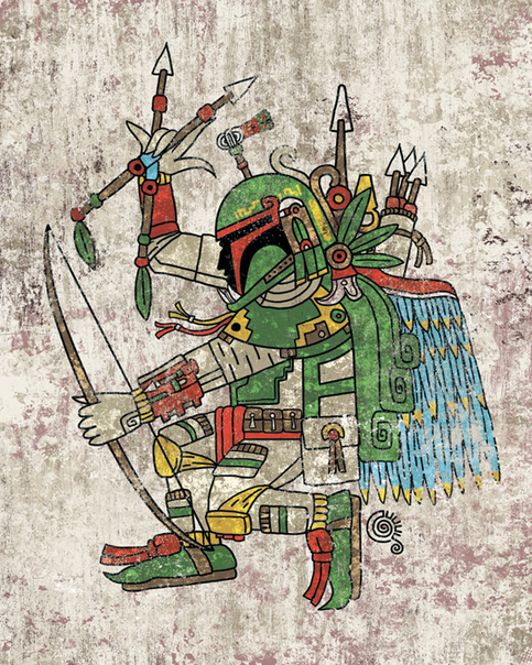 Aztec Bounty Hunter Art Print on Storenvy