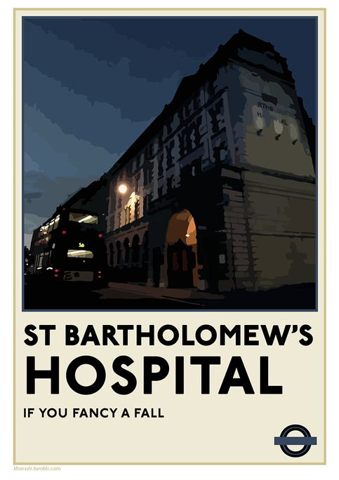 Sherlock TfL Poster: "Barts Hospital" on Storenvy