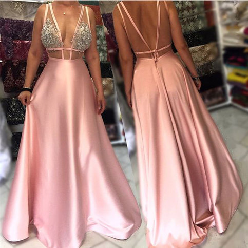 Deep V Neck Long Prom Dress for Women · dressydances · Online Store ...