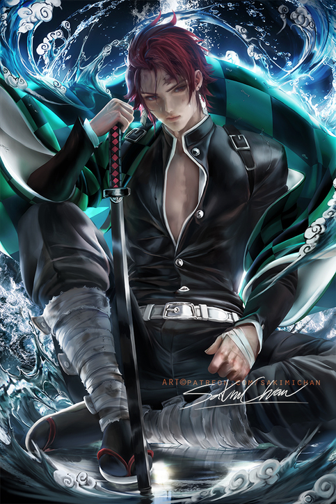 Tanjiro Kamado Poster #31 · Sakimichan Art Shop · Online Store Powered ...