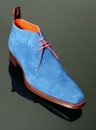 New Men's Suede Chukka Collection Blue Lace Up Casual Boot 2019 on Storenvy