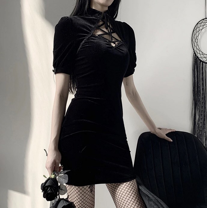 Black Gothic Vintage Bodycon Dress · KoKo Fashion · Online Store ...