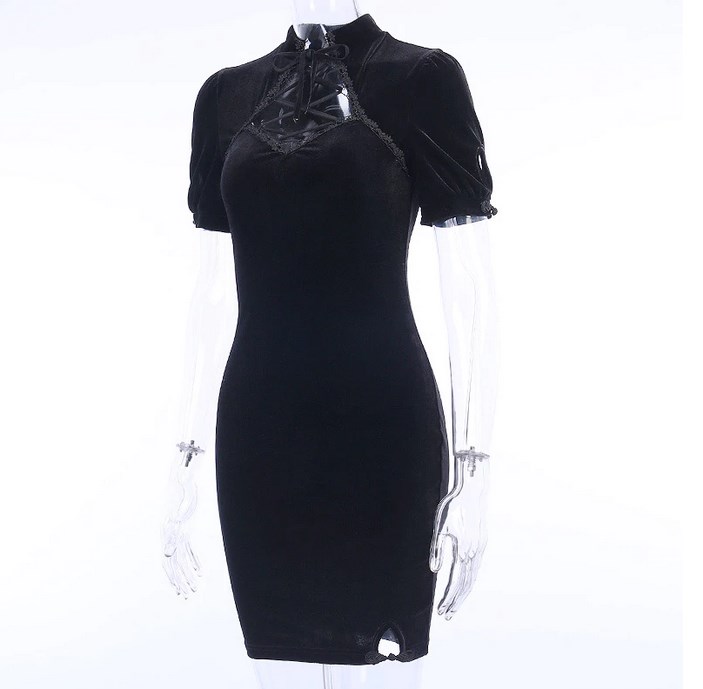 Black Gothic Vintage Bodycon Dress · KoKo Fashion · Online Store ...