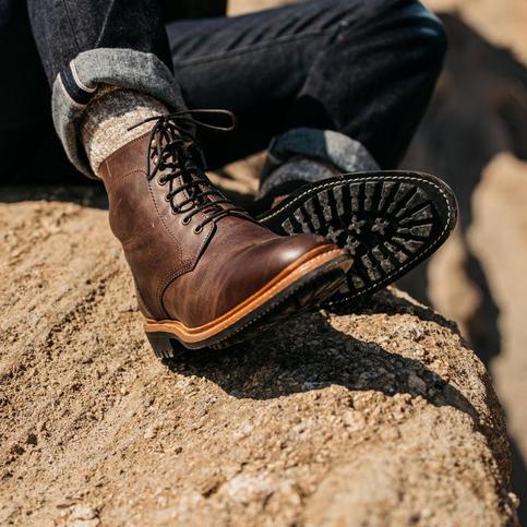 Mens Rugged Handcrafted Lace-up Boots in Goodyear Welt Construction ...